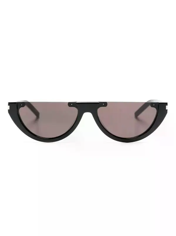 Saint Laurent Half Moon Tinted-lenses Sunglasses - Black
