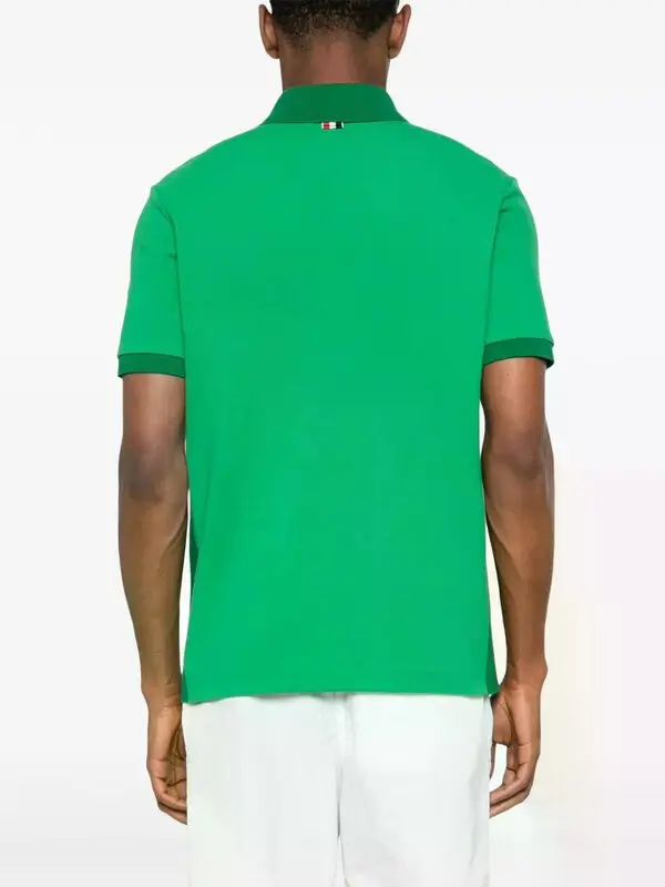 Thom Browne 4-bar Cotton Polo Shirt - Green