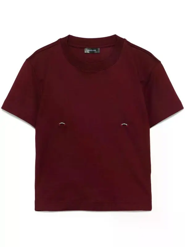MUGLER Piercing-detail T-shirt