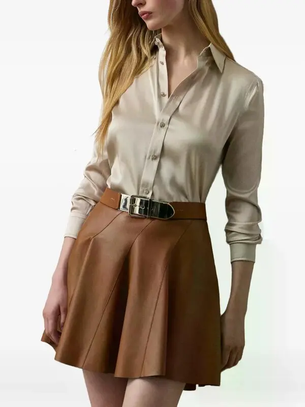 Ralph Lauren Satin Button-up Shirt - Neutrals