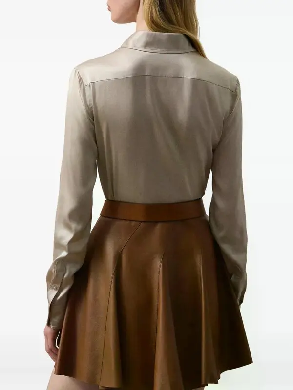 Ralph Lauren Satin Button-up Shirt - Neutrals