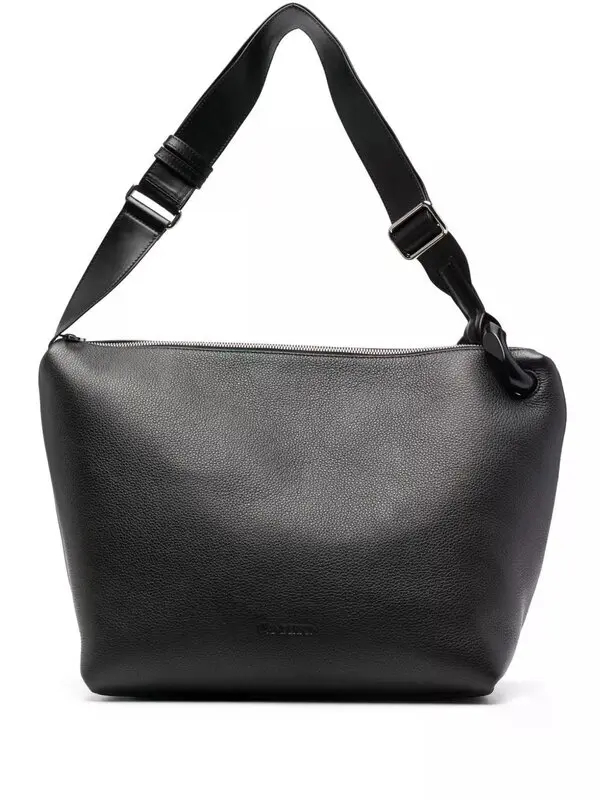 JW Anderson Small Corner Leather Shoulder Bag - Black