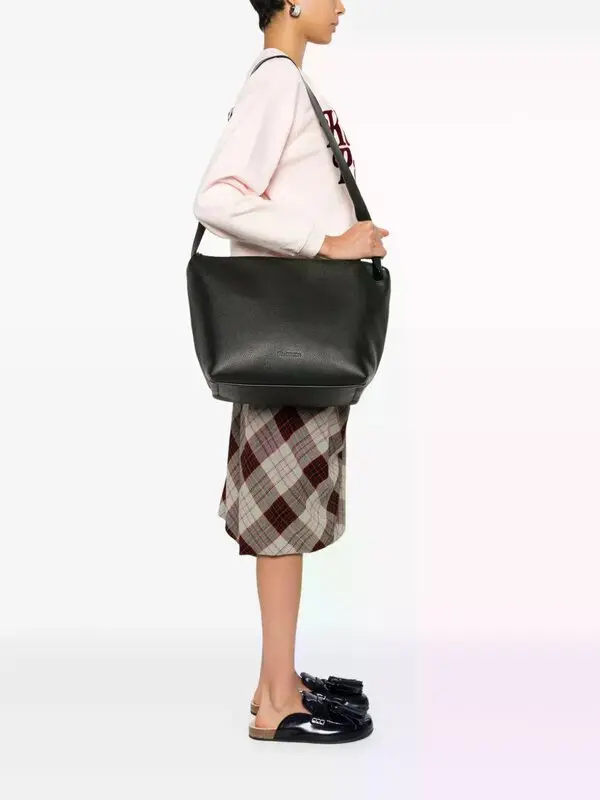JW Anderson Small Corner Leather Shoulder Bag - Black