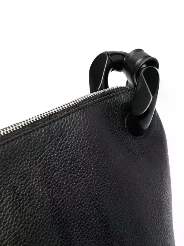 JW Anderson Small Corner Leather Shoulder Bag - Black