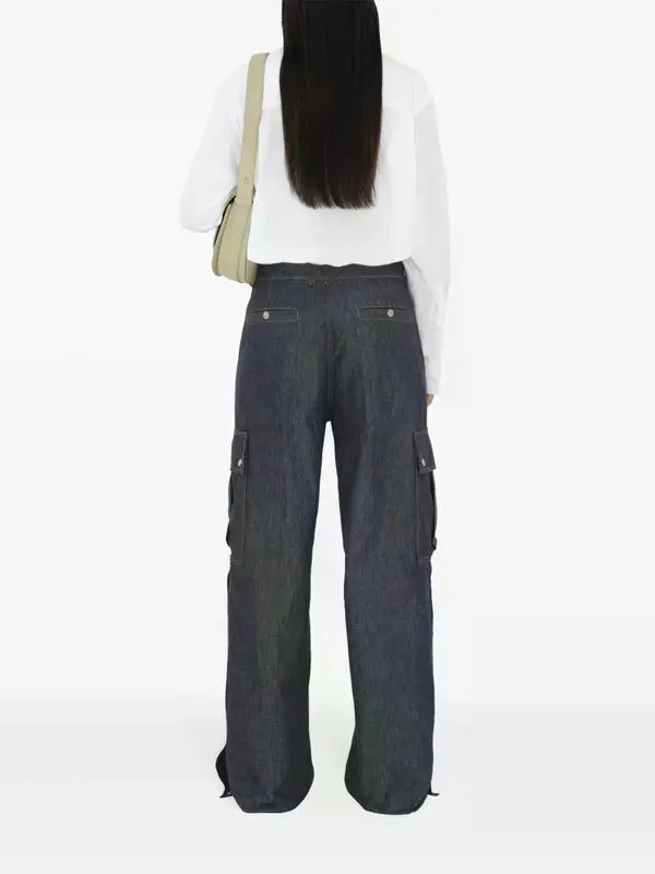 Burberry Indigo Wide Leg Cargo Jeans