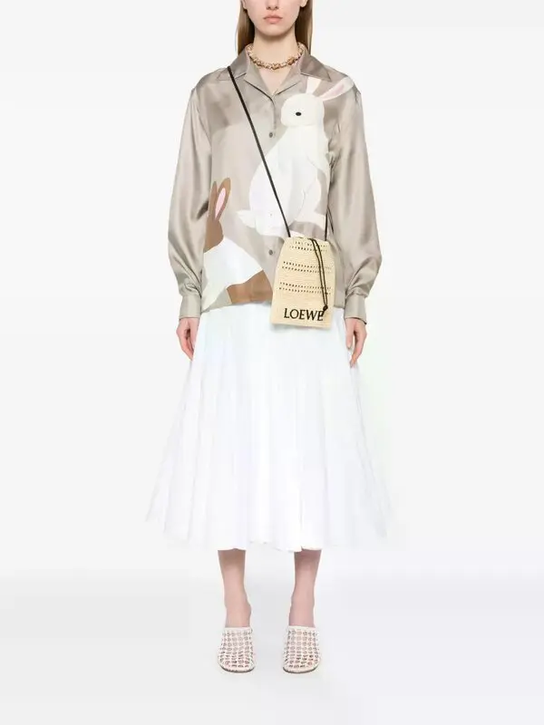 Loewe Drawstring Raffia Cross Body Bag