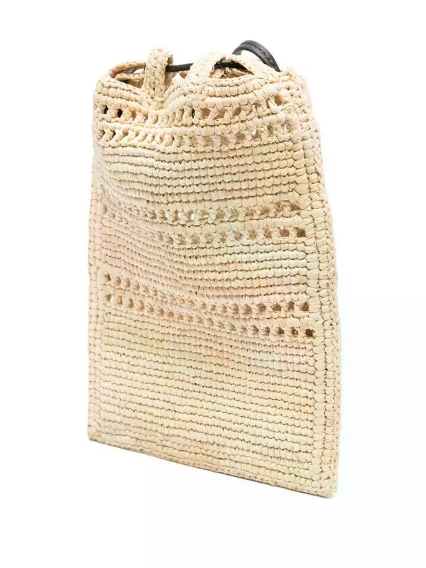 Loewe Drawstring Raffia Cross Body Bag