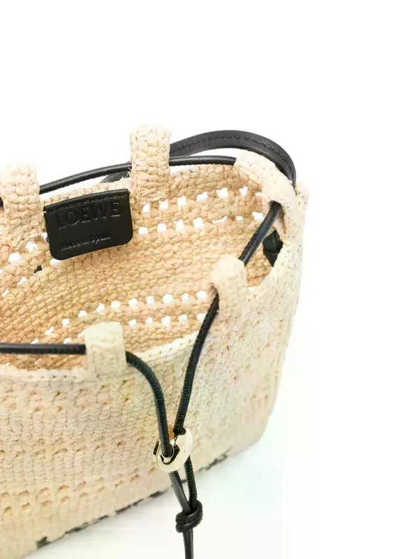 Loewe Drawstring Raffia Cross Body Bag
