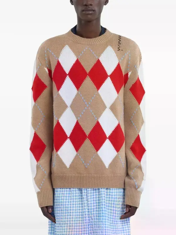 Marni Argyle Intarsia-knit Jumper