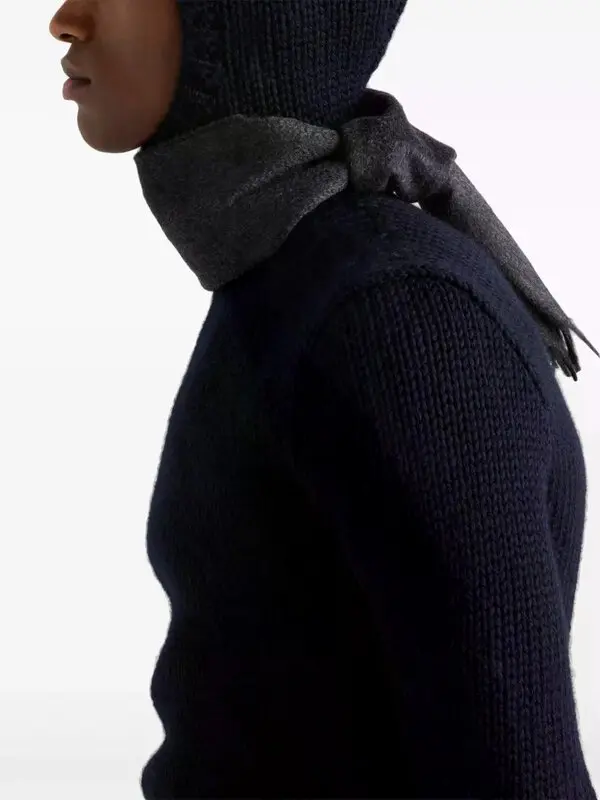 Prada Hooded Wool Jumper
