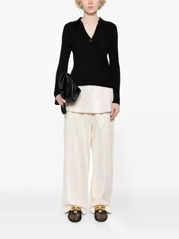 Vince Snap Polo Sweater - Black