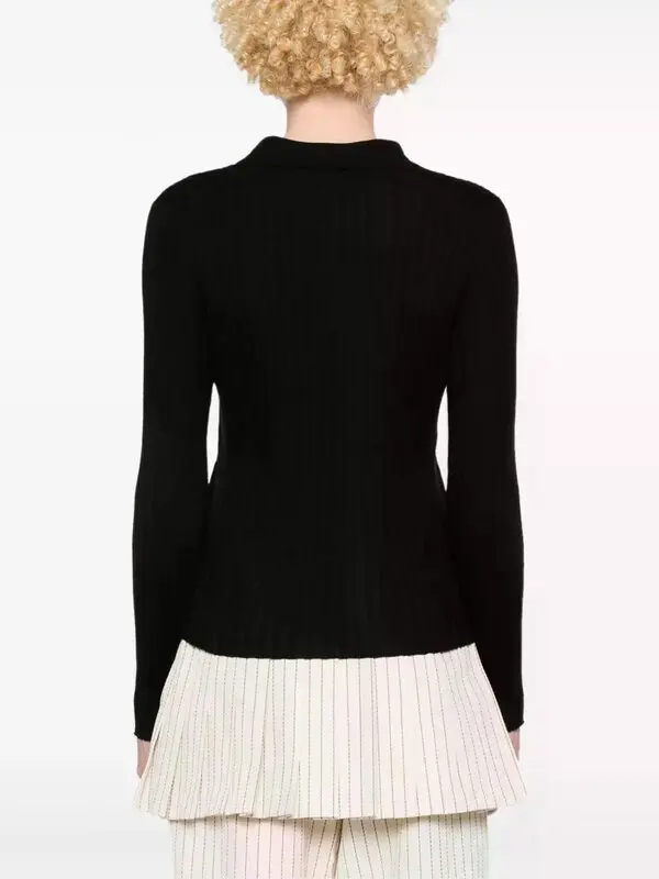 Vince Snap Polo Sweater - Black