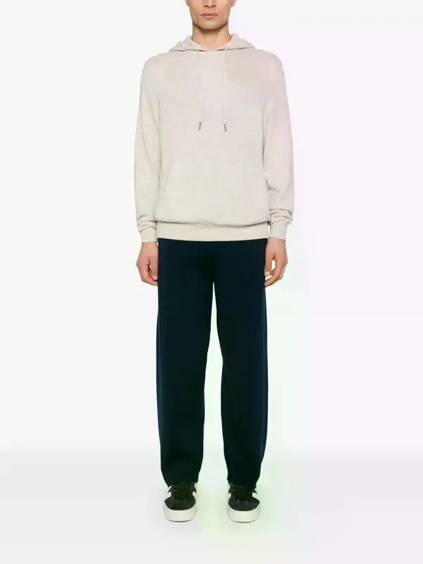 Eric Bompard Knitted Hoodie - Neutrals
