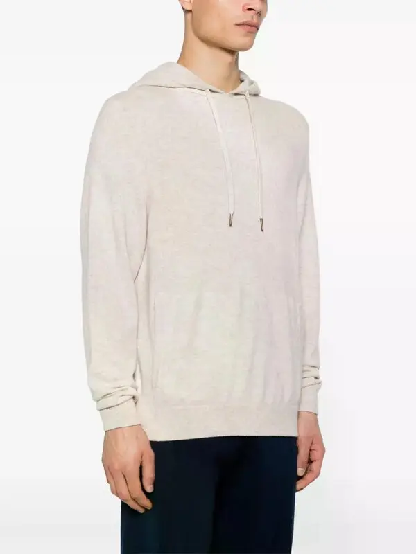 Eric Bompard Knitted Hoodie - Neutrals