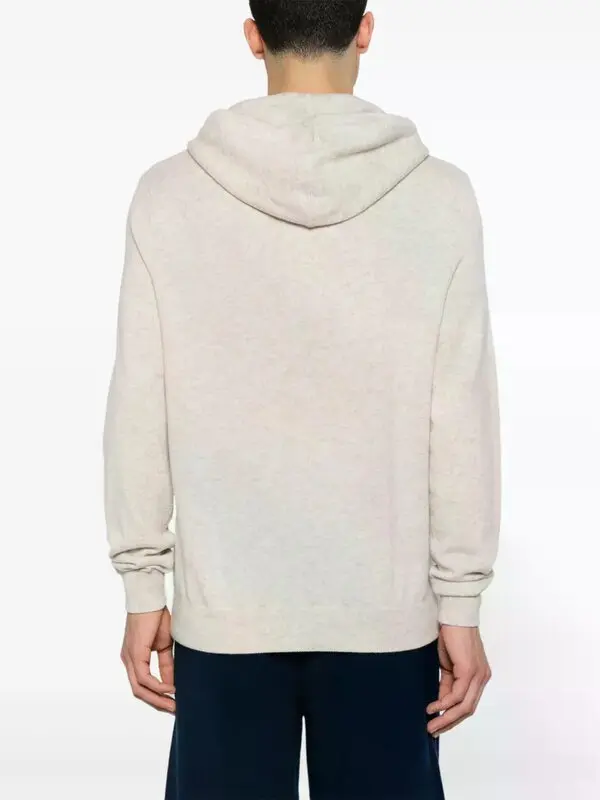Eric Bompard Knitted Hoodie - Neutrals