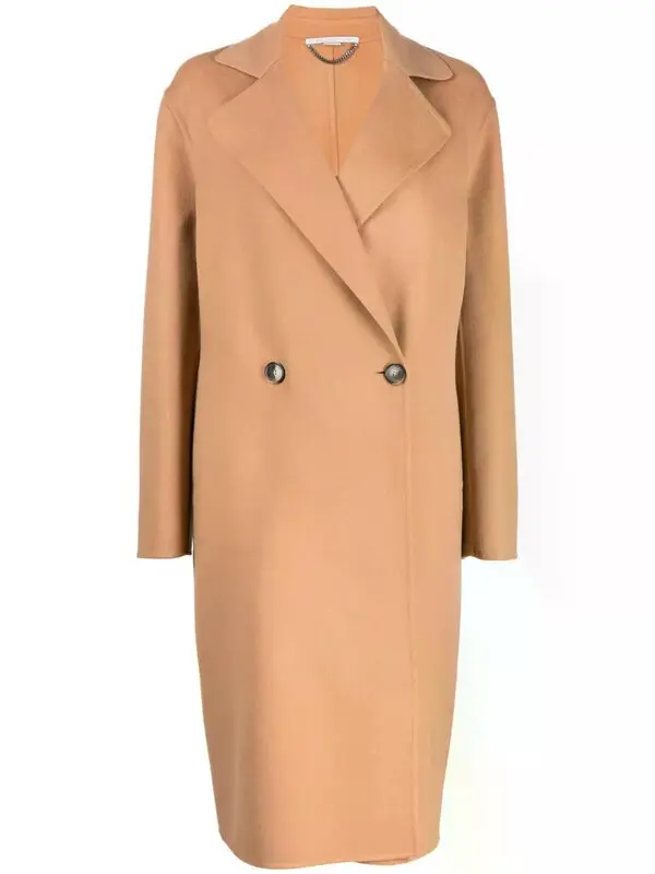 Stella McCartney Double-breasted Wool Coat - Brown
