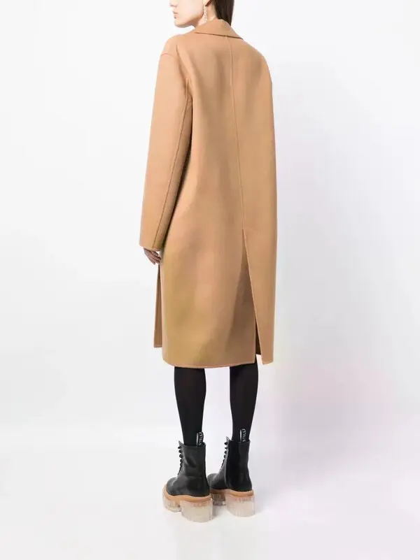 Stella McCartney Double-breasted Wool Coat - Brown