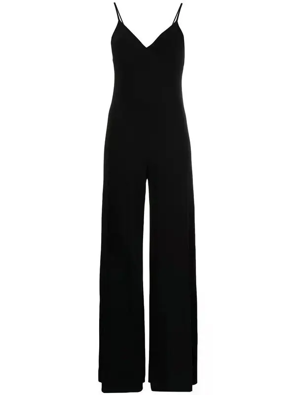 Norma Kamali Plunging V-neck Jumpsuit - Black