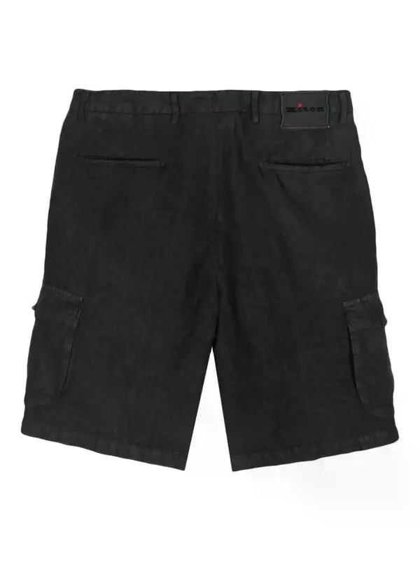 Kiton Linen Chambray Cargo Shorts