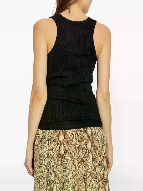 Isabel Marant Étoile Thea Logo-embroidered Ribbed Vest - Black