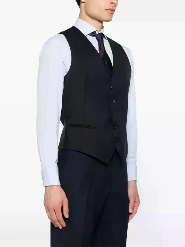 Tagliatore Paneled Virgin Wool Waistcoat