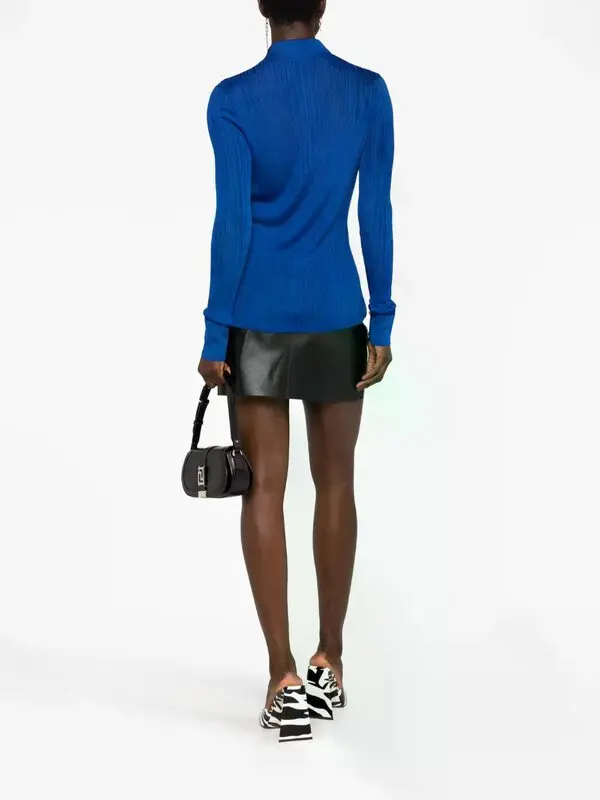 TOM FORD Ribbed Polo Collar Cardigan