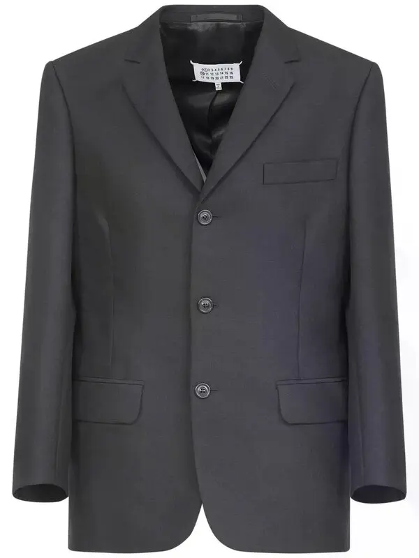 MAISON MARGIELA Single-breasted Wool Blazer - Black