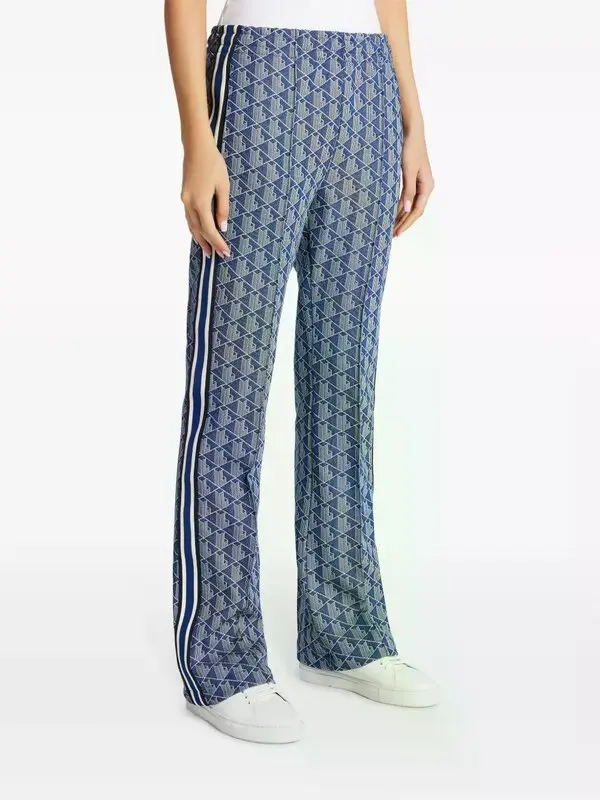Lacoste Monogram-pattern Track Pants - Blue