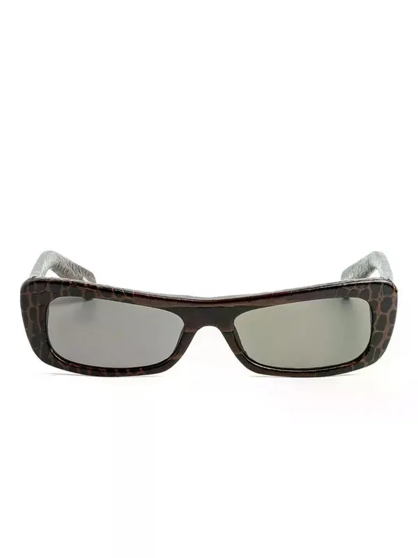 Jacquemus Capri Croc-effect Sunglasses - Brown