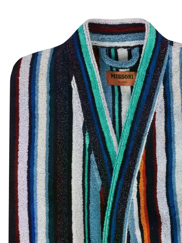Missoni Stripe-pattern Cotton Bathrobe