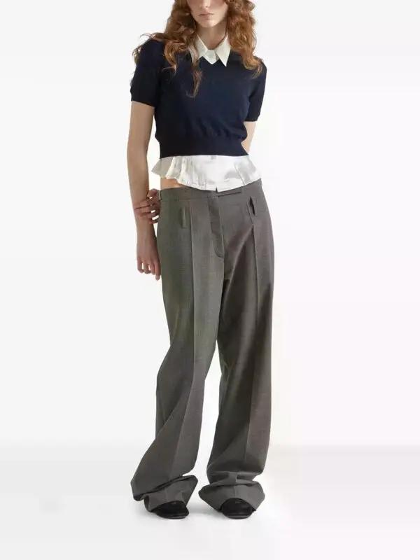 Prada Belted Tailored Trousers