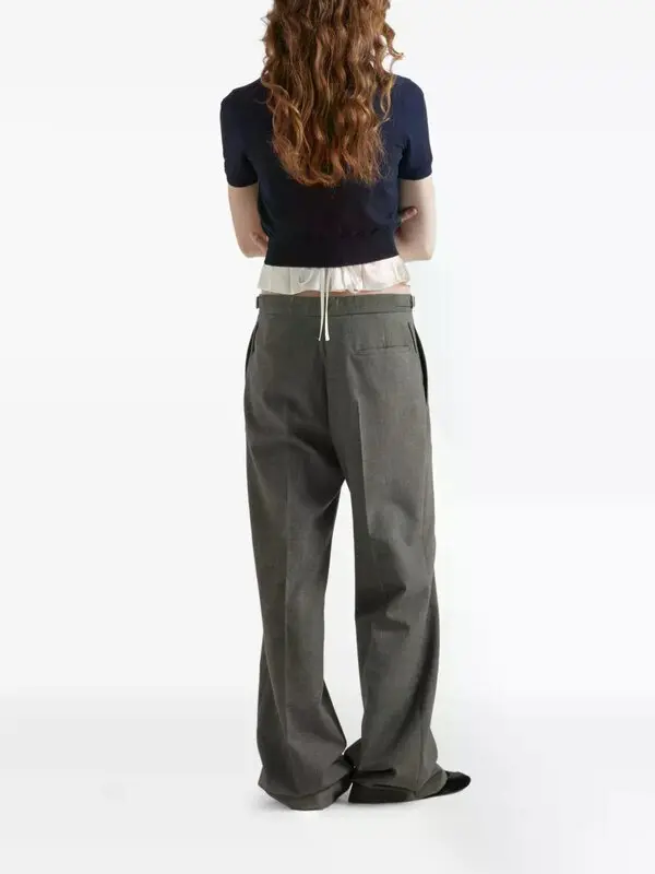Prada Belted Tailored Trousers