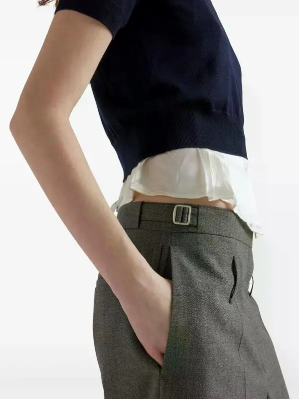 Prada Belted Tailored Trousers