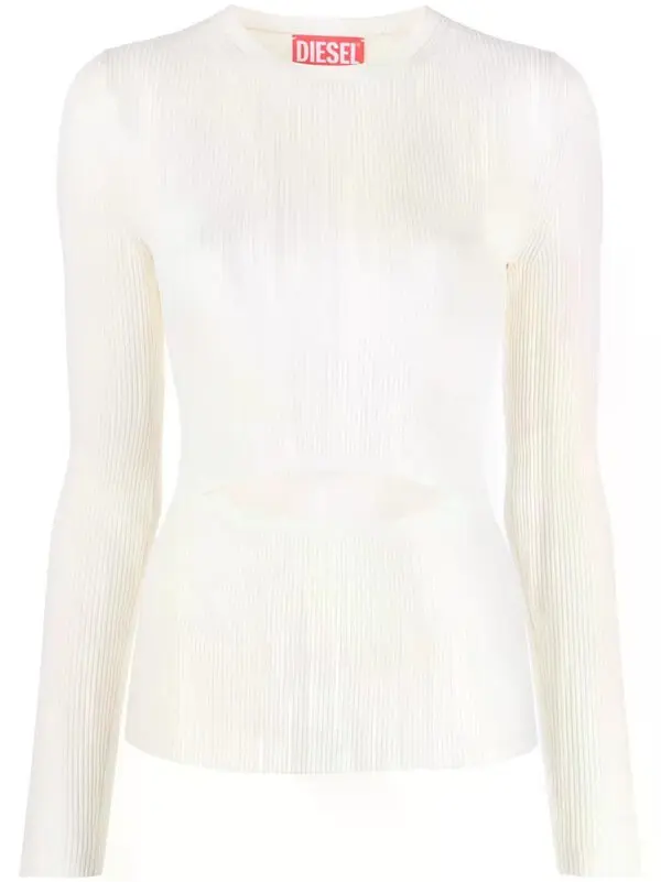 DIESEL® M-peris Cut-out Knitted Top - White