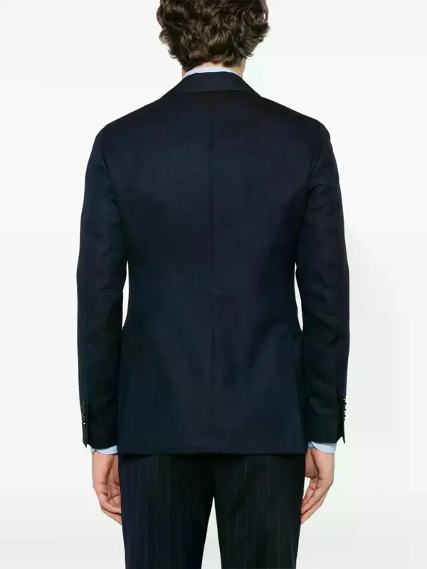 LARDINI Brooch-detail Blazer - Blue