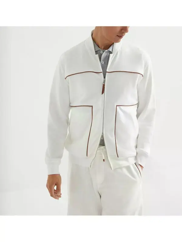 Brunello Cucinelli French Terry Zip-up Sweatshirt