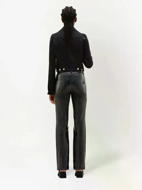 COURREGES Straight-leg Vinyl Trousers - Blue