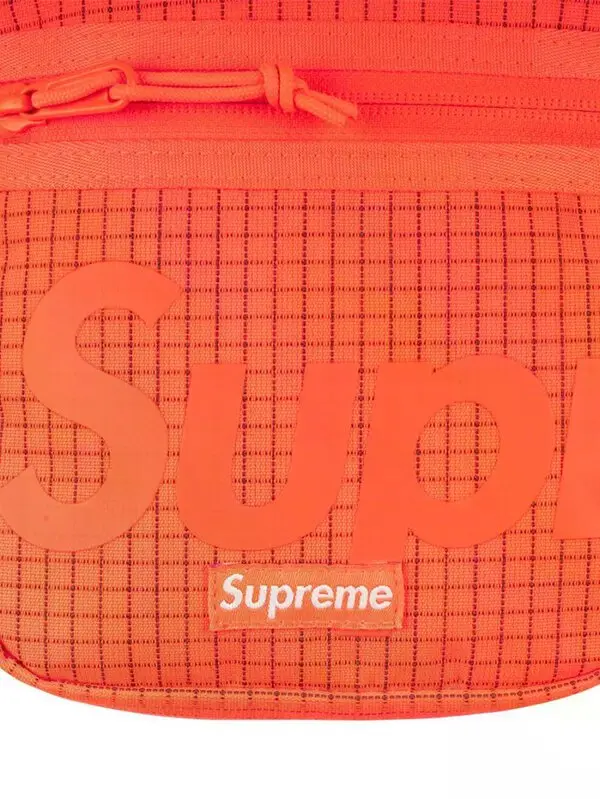 Supreme Logo-print Grid-pattern Shoulder Bag