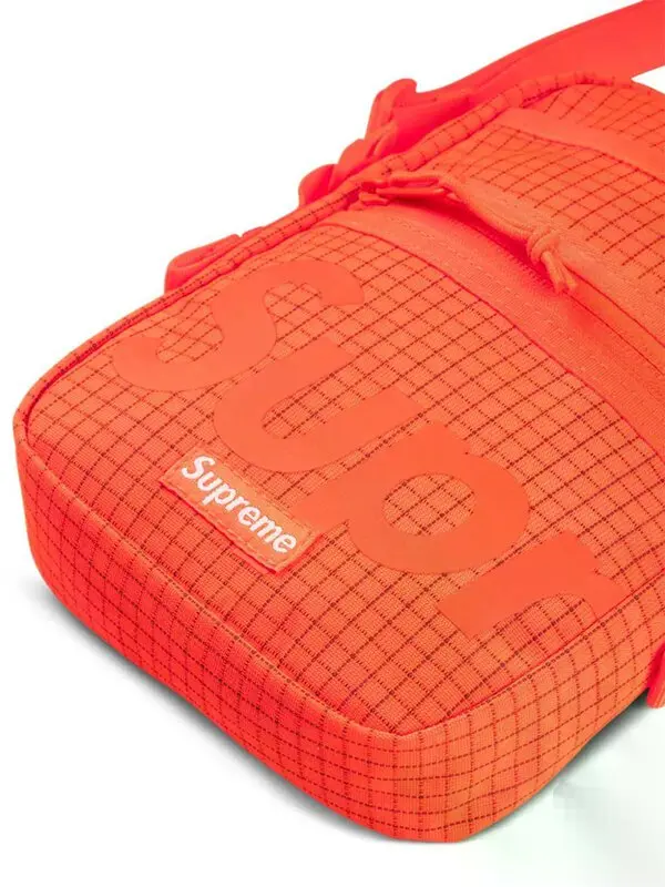 Supreme Logo-print Grid-pattern Shoulder Bag