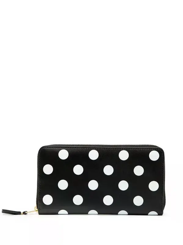 Comme Des Garçons Polka-dot Print Wallet - Black