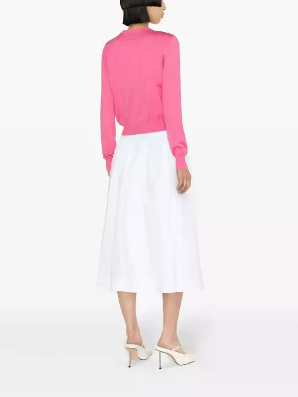Moschino Heart-charm Ruched Midi Skirt