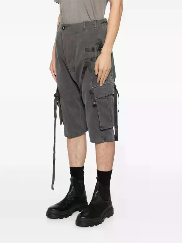 Boris Bidjan Saberi Stonewashed Cargo Track Shorts