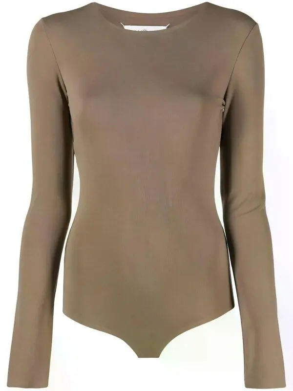 MAISON MARGIELA Four-stitch Jersey Bodysuit - Neutrals
