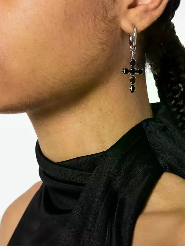 Dolce & Gabbana Cross-charm Hoop Earrings