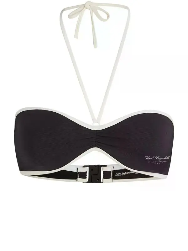 Karl Lagerfeld Hotel Karl Bikini Top - Black