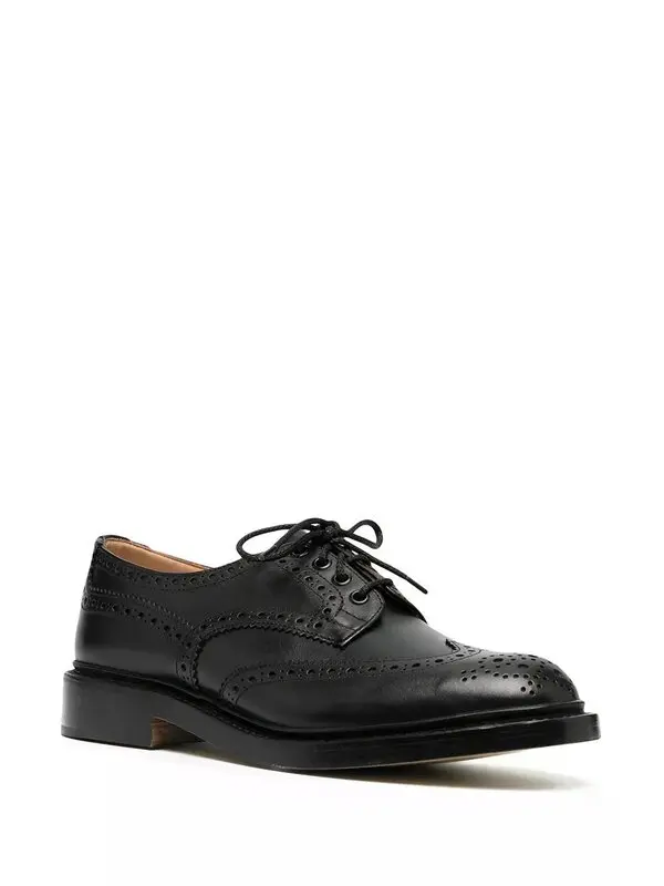 TRICKER'S Lace-up Leather Derby Shoes - Black