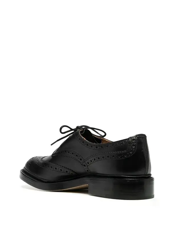 TRICKER'S Lace-up Leather Derby Shoes - Black