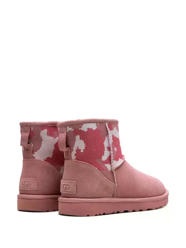 UGG Classic Mini Jagged Camo Ankle Boots - Pink