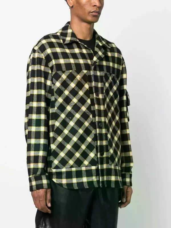 Versace Button-down Checked Shirt Jacket