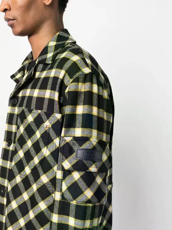 Versace Button-down Checked Shirt Jacket